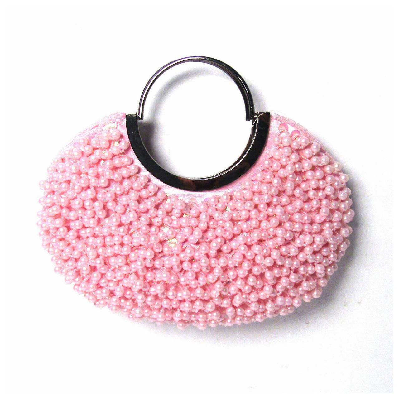 💞👝💞PINK PEARLY BEAD EVENING BAG💞👝💞 Vintage and art... | Depop