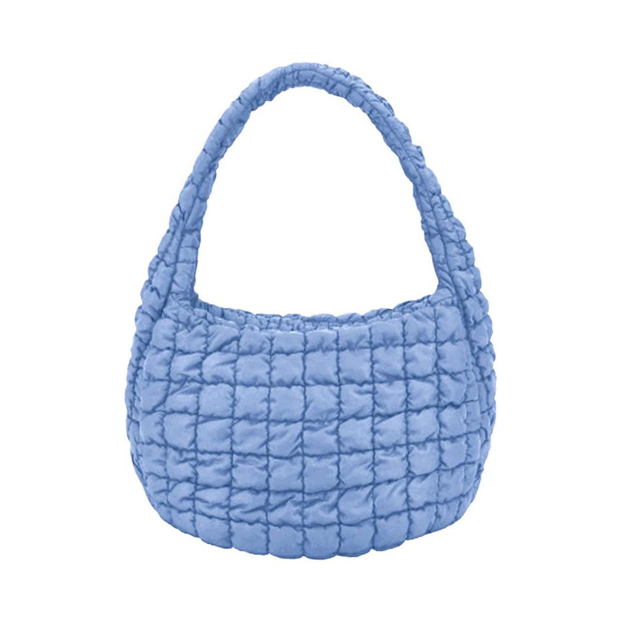 💙👜💙BLUE QUILTED PUFFER SHOULDER TOTE BAG💙👜💙 A... - Depop