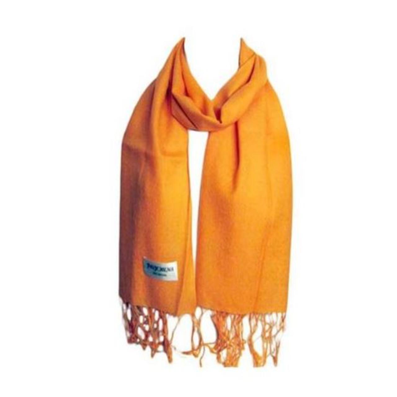 🧣 ORANGE COLOR 100% PASHMINA SCARF 🧣 A must have... - Depop