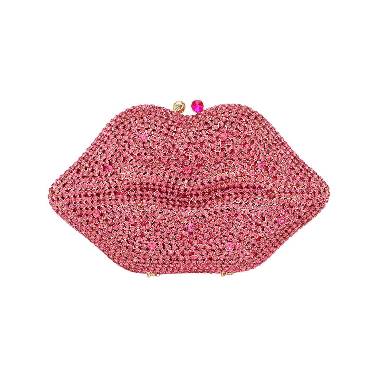 💗👄💗PINK RHINESTONE HOT LIPS CLUTCH BAG💗👄💗 Fun fun... - Depop