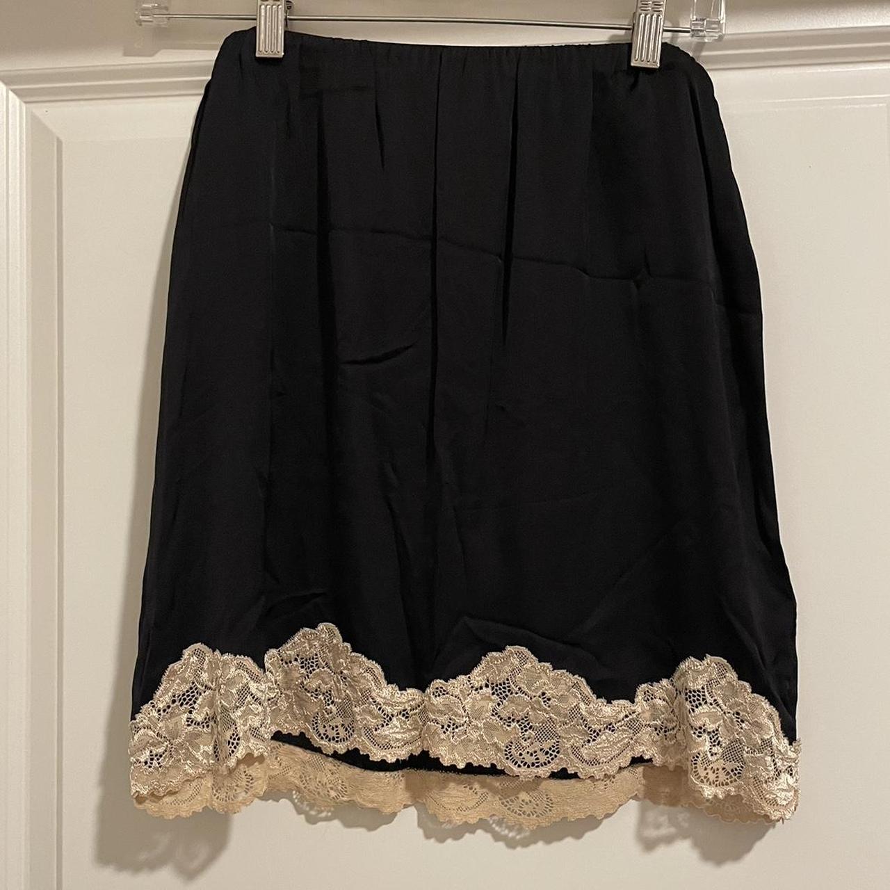 Verge Girl Womens Black And Cream Skirt Depop