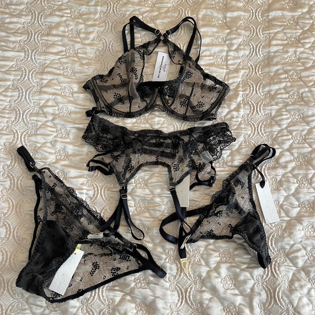 Edge O Beyond Marilyne bra black lace, new with... - Depop