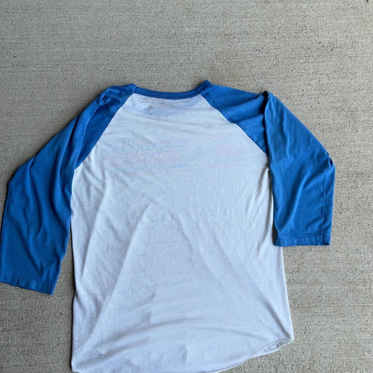 Men's White and Blue T-shirt | Depop