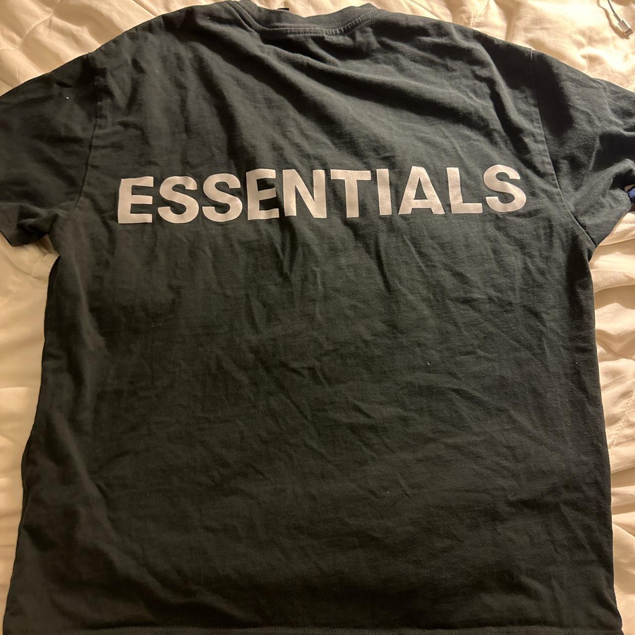 fear of god essentials reflective tee color kinda... - Depop