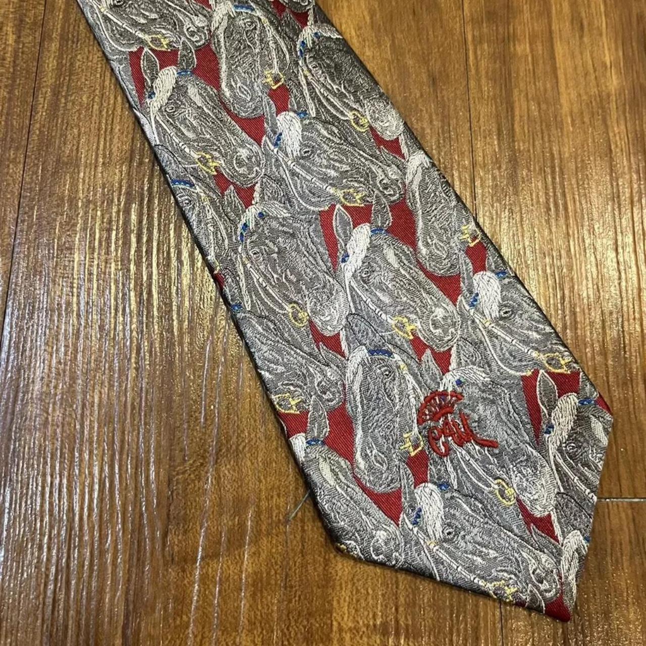 Vintage horse tie. Brand is Countess Mara. Excellent... - Depop