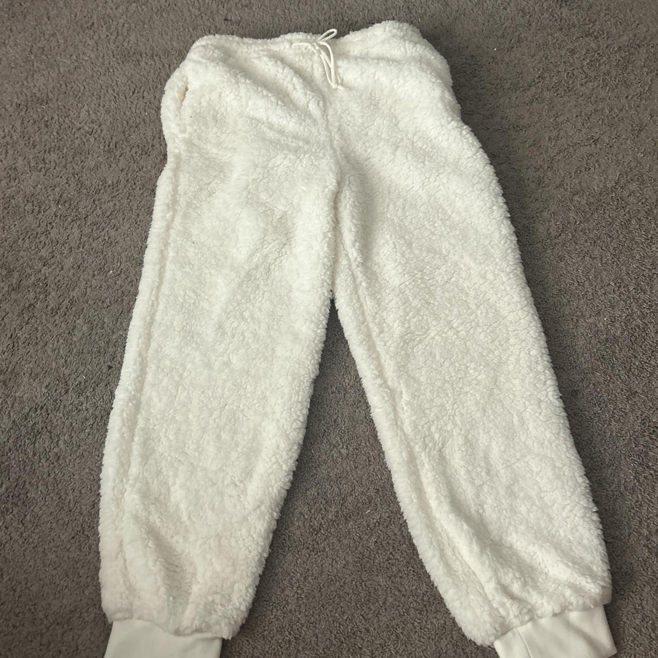large NEVER WORN fuzzy sweatpants - Depop