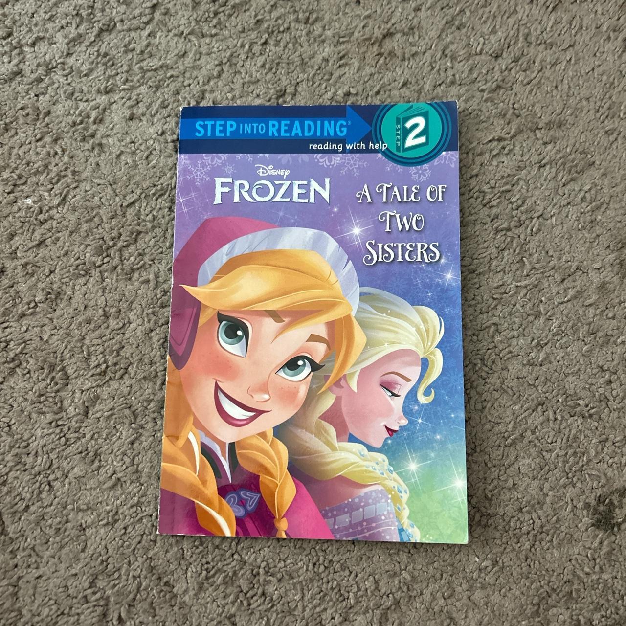kids reading lesson book, frozen a tale of two sisters - Depop