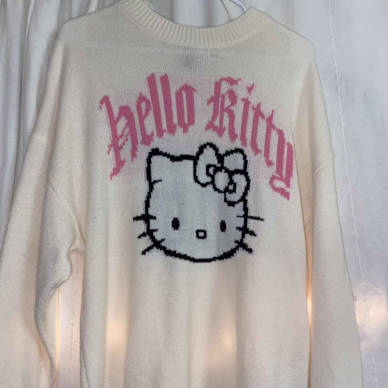 H&M hello kitty sweater Size XL Only worn twice,... - Depop