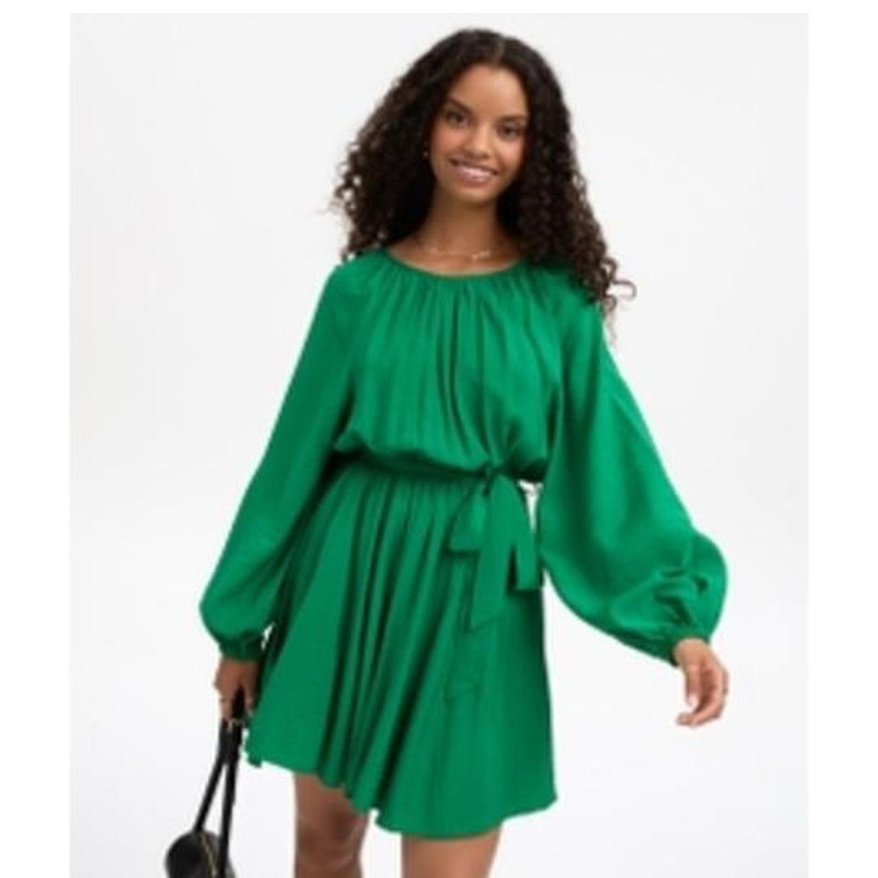 SPORTSGIRL “Piper” Green Tie Mini Dress Size... - Depop