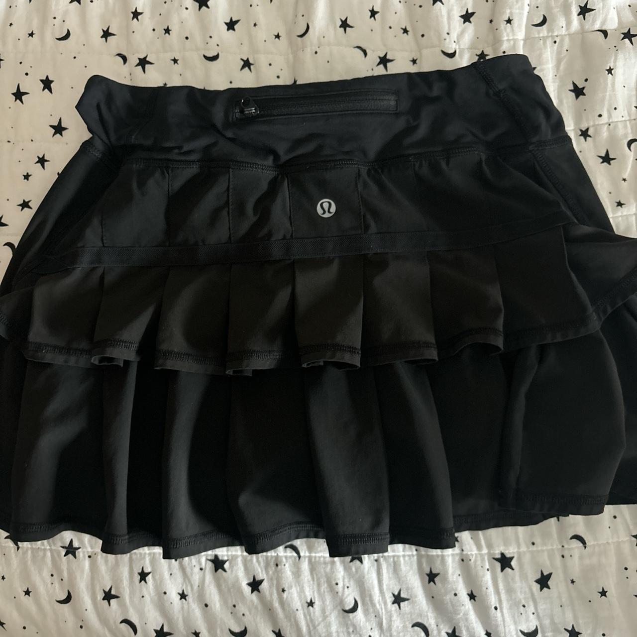 lululemon black ruffled mini skirt - comes with... - Depop