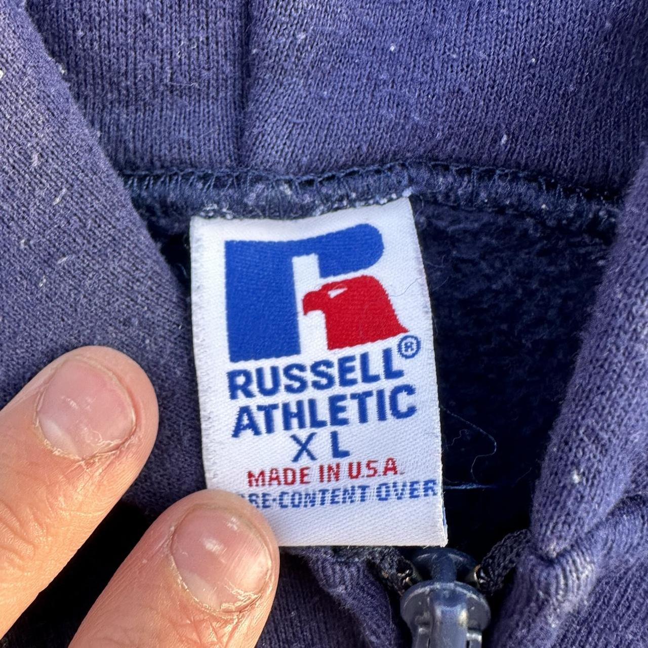 Blank 90s made in USA Russell athletic jacket boxy... - Depop