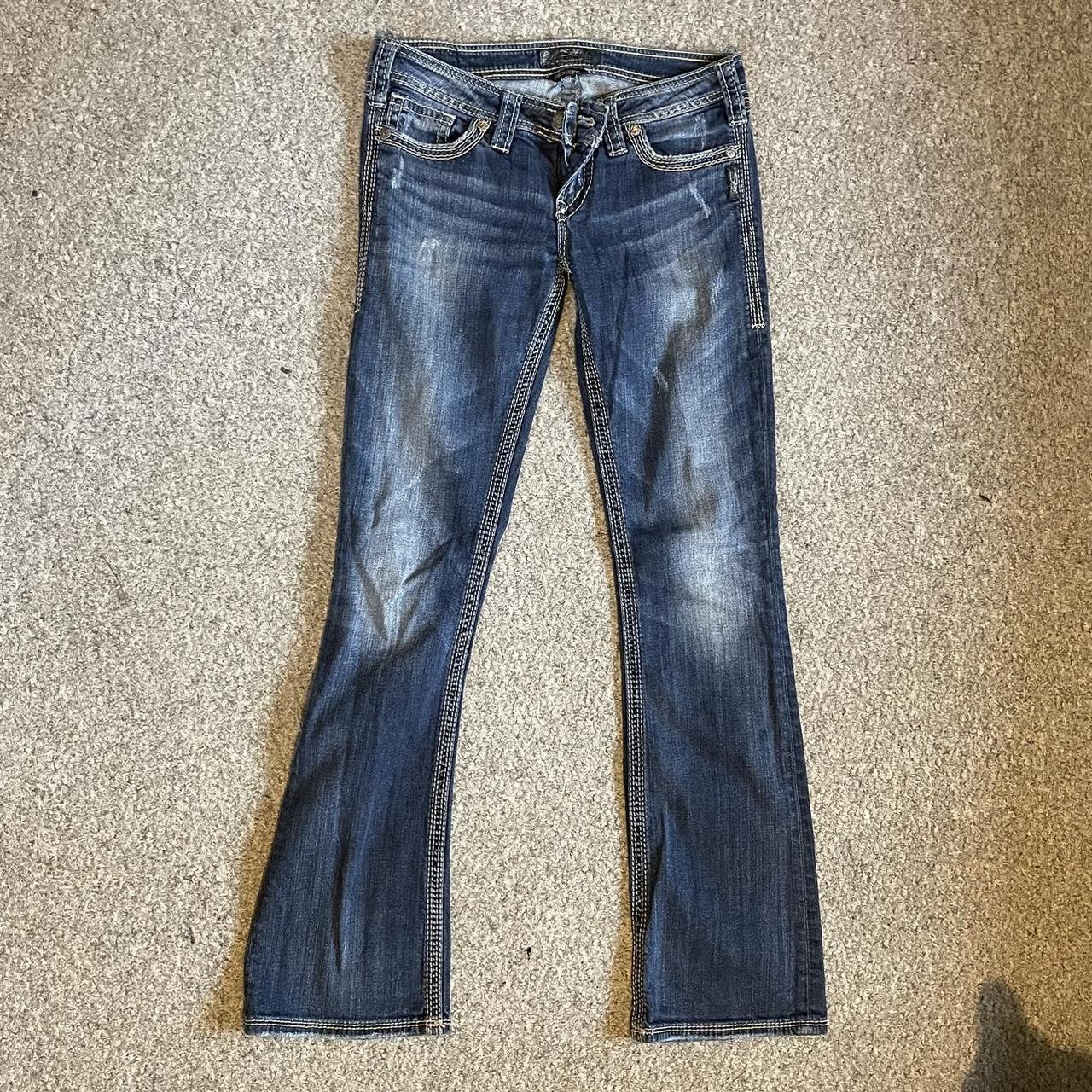 Silver jeans co. Dark blue denim Straight leg jeans... - Depop