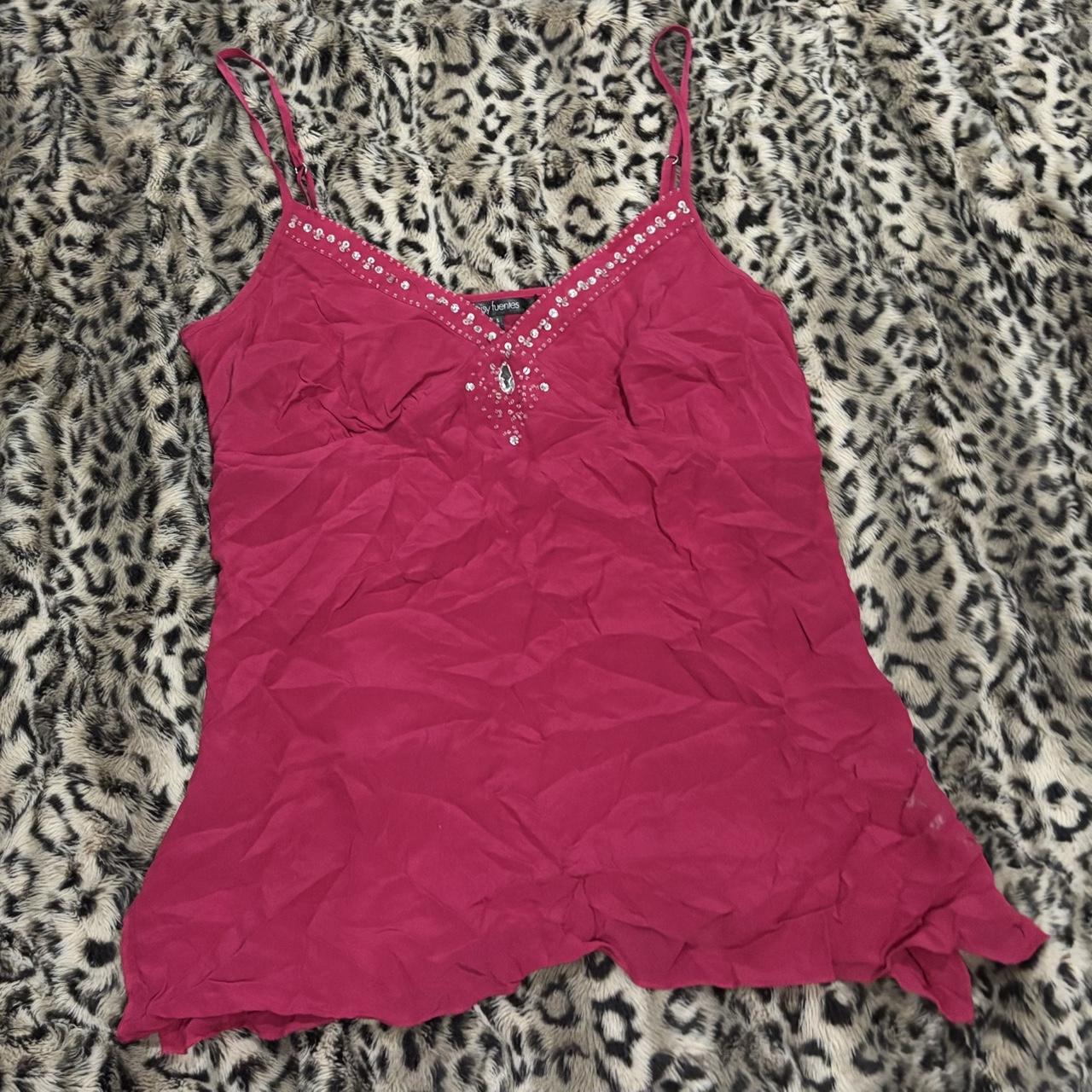 beaded cami top zipper close works... | Depop