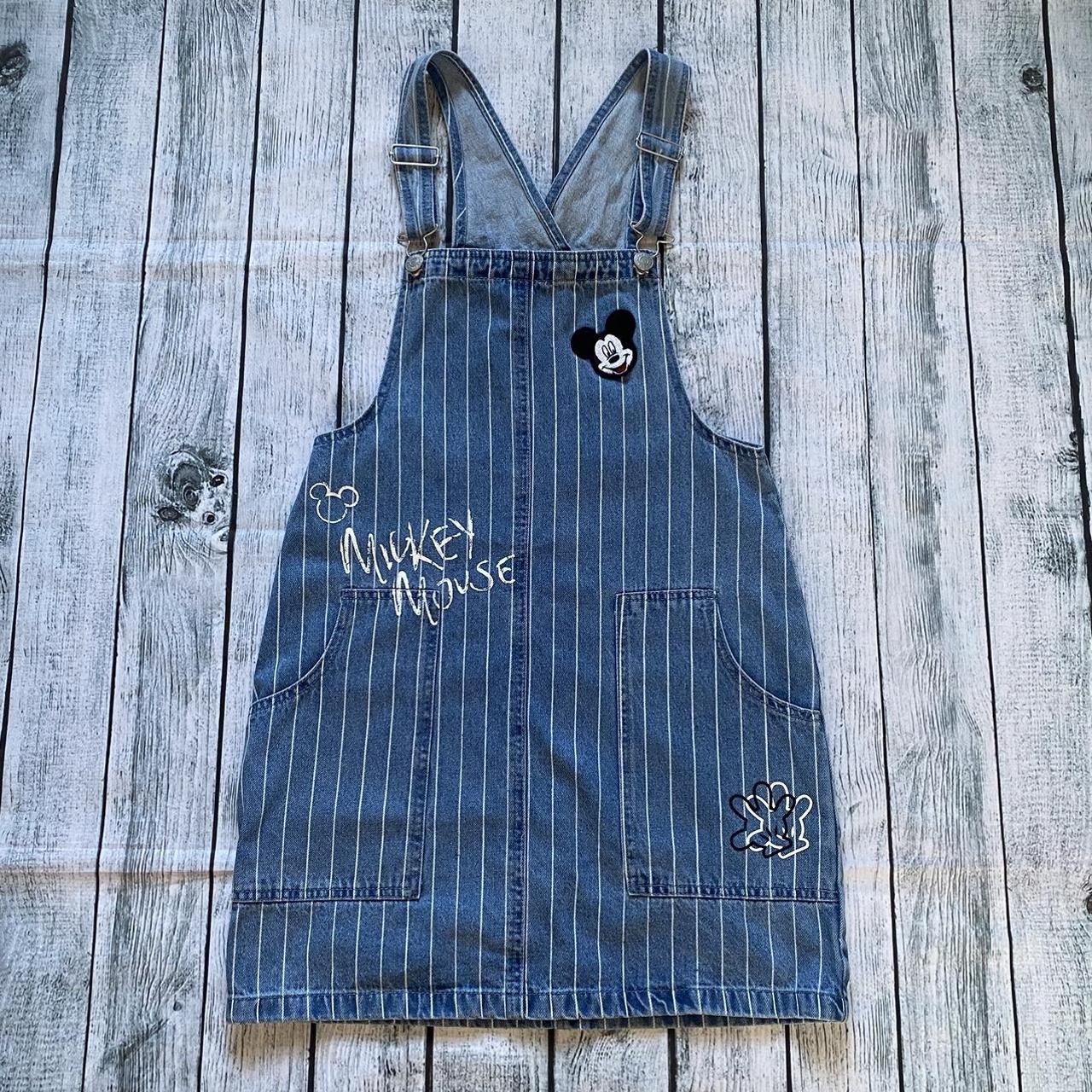 Disney Women's Blue and White Dungarees-overalls | Depop