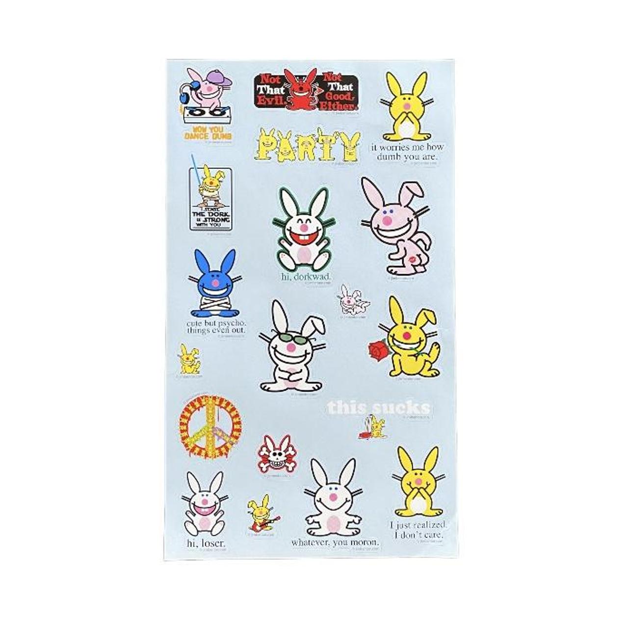1 Sheet Of Jim Benton It’s Happy Bunny Stickers 19... - Depop