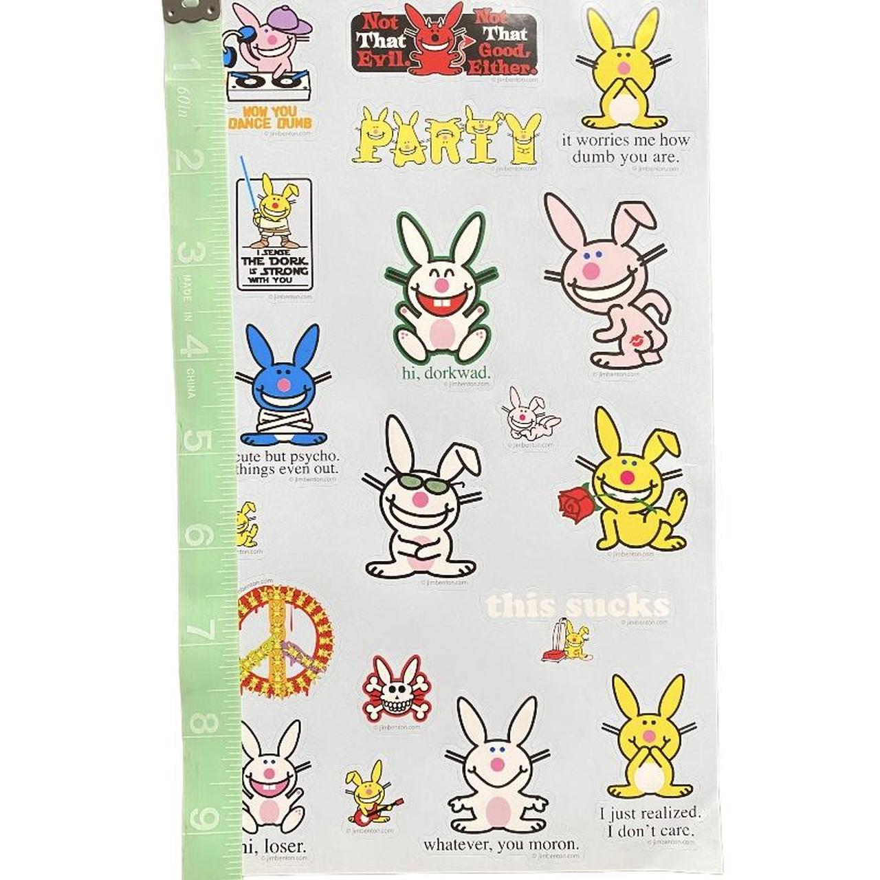 1 Sheet Of Jim Benton It’s Happy Bunny Stickers 19... - Depop