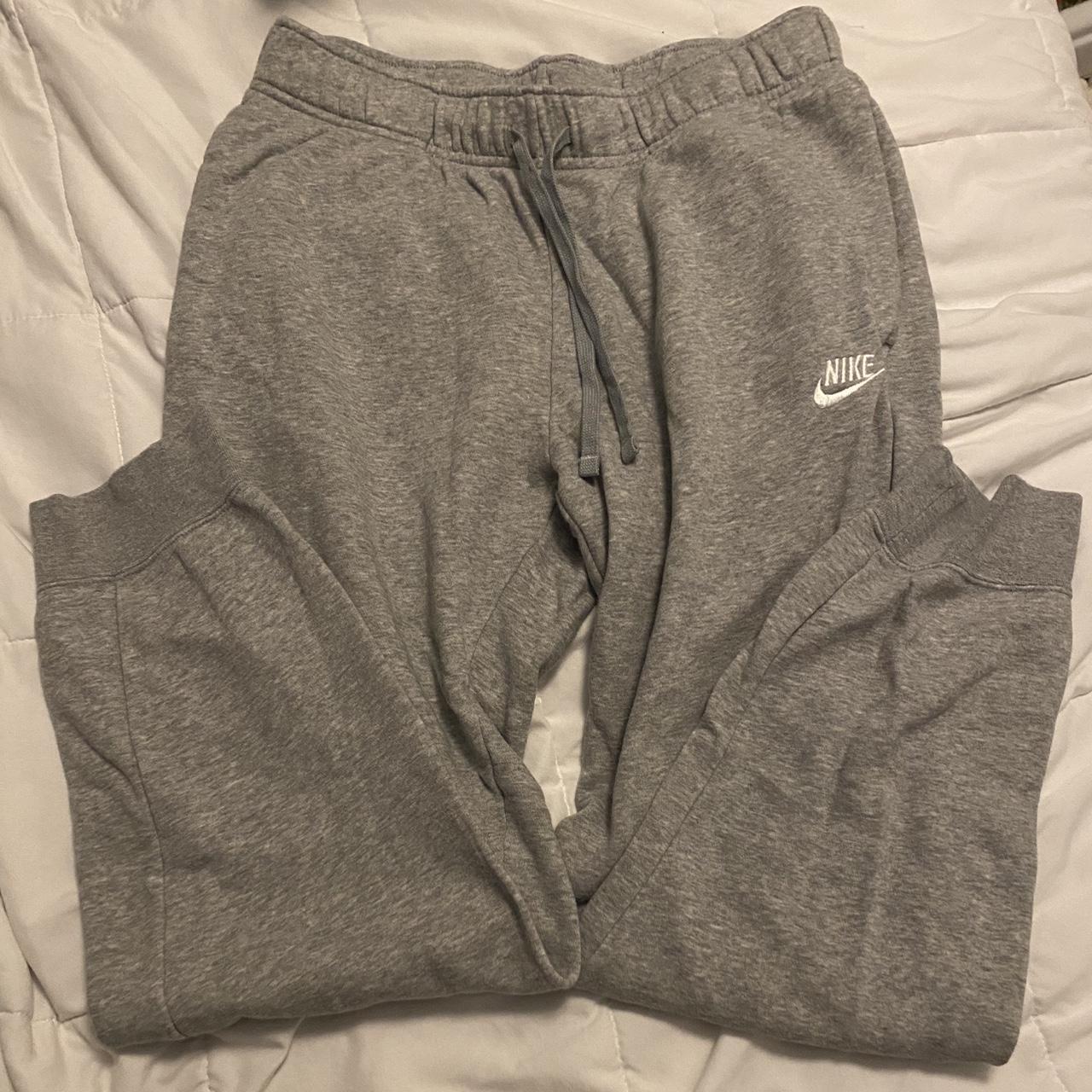 gray Nike size medium sweatpants full length could... | Depop