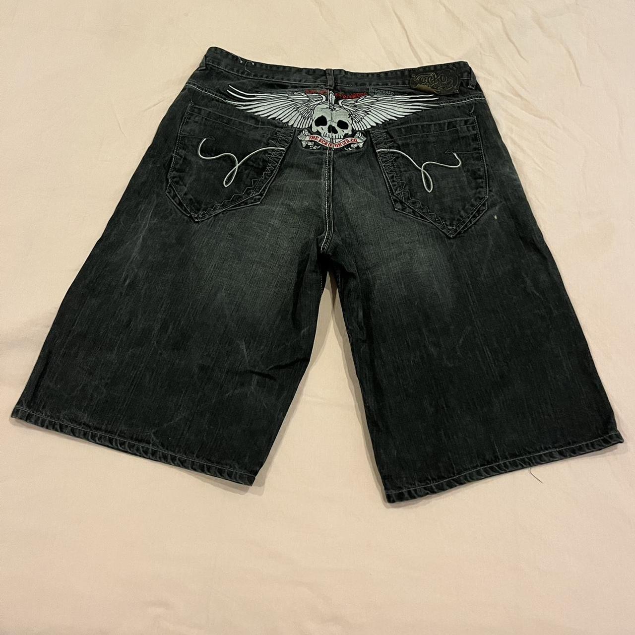 𓇽 eckō unltd skull jorts 𓇽 ON HOLD DO NOT BUY PRICE... - Depop