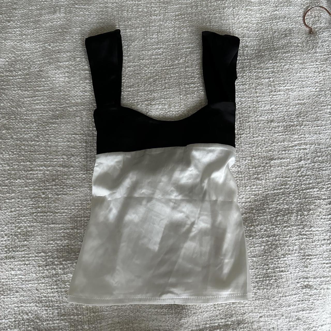 Color Block Mini Satin Cami Top - Depop