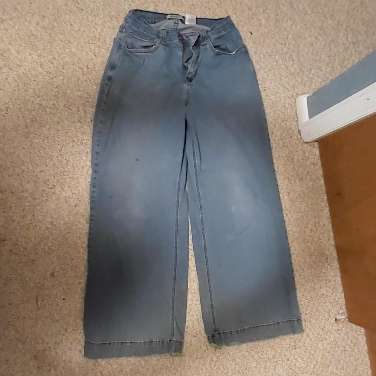 Blue hot topic jancos - size 5 Some drawings and... - Depop