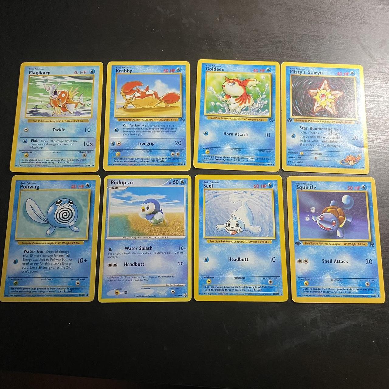 8 water element cards - Depop