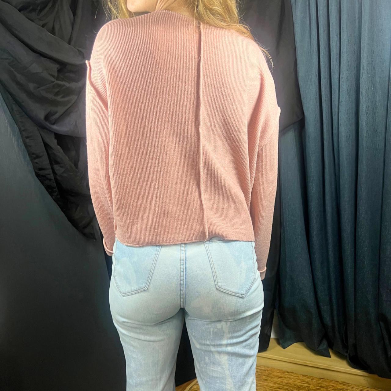 "Urban Outfitter" Pink Jax Inside Out Notch Neck Top... | Depop