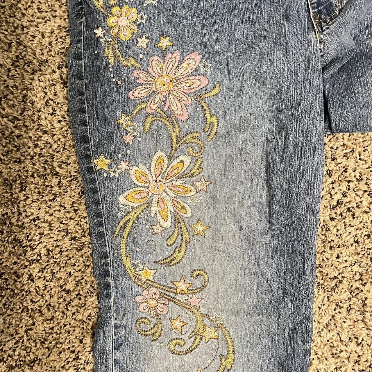 The cutest Angels plus size embroidered jeans with... - Depop