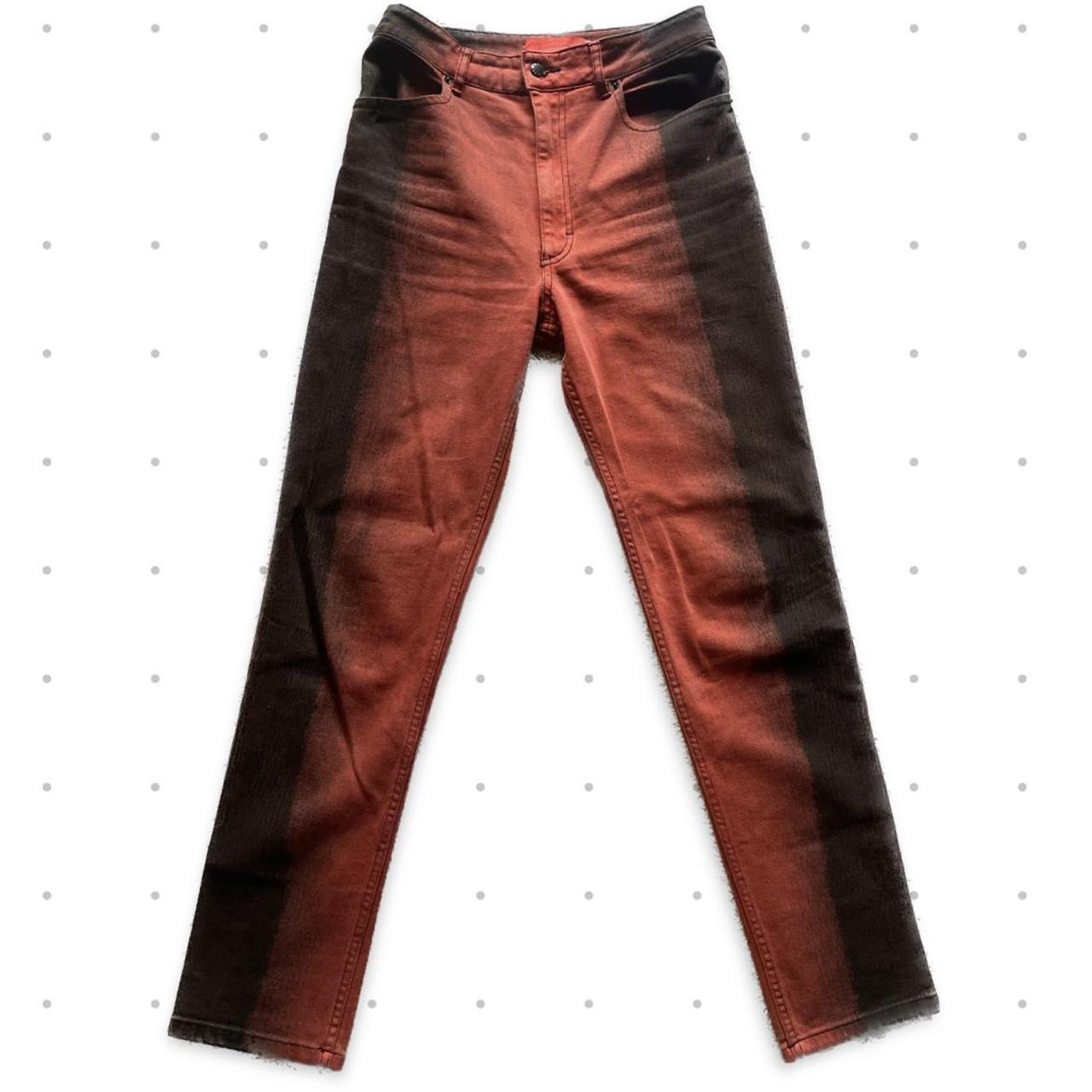 Eckhaus Latta Women's Black and Red Jeans | Depop