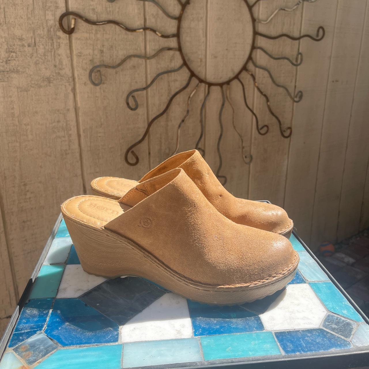 born clogs so cute + comfy size 10 my dog likes to... - Depop