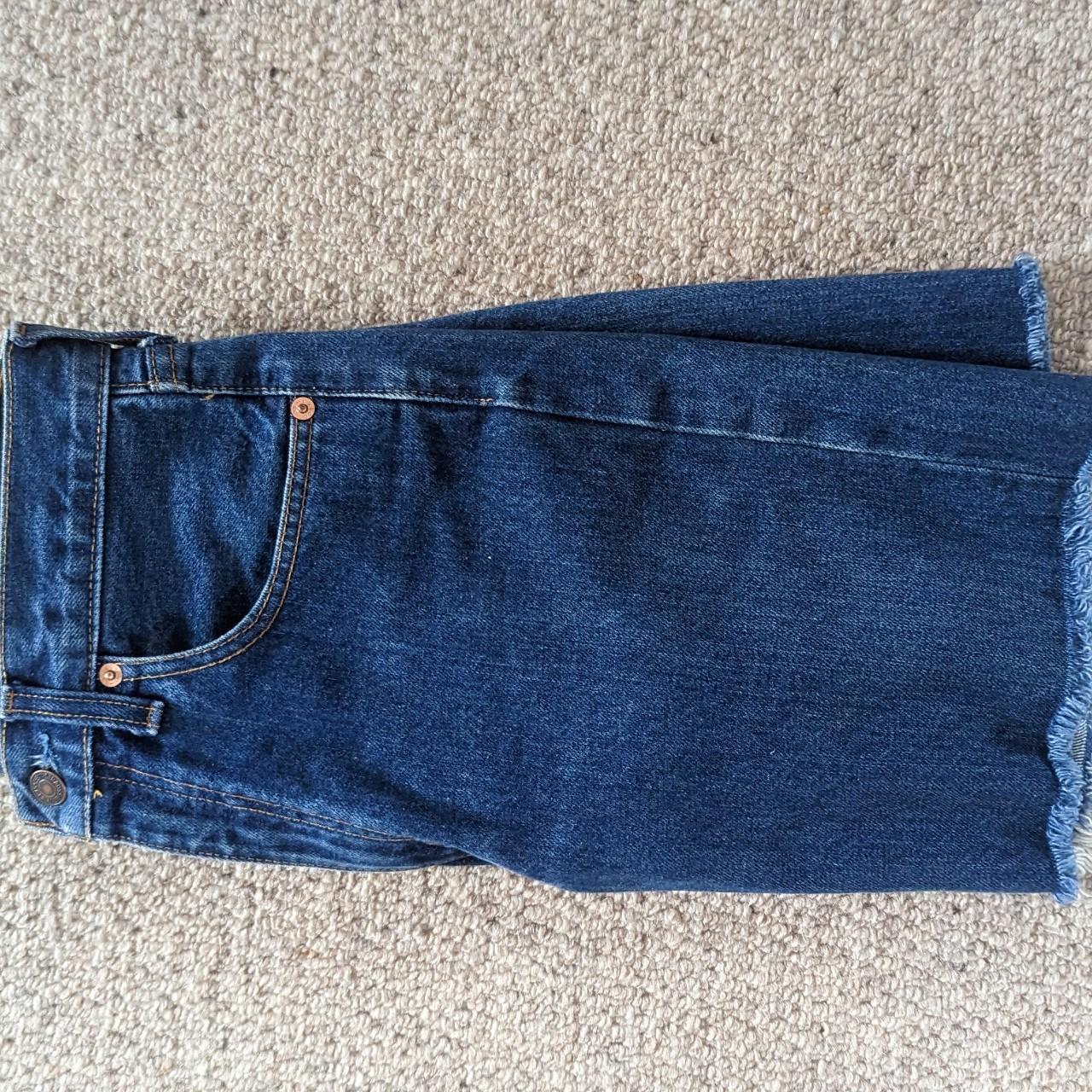 Levi Denim Navy Cut offs, perfect condition. W29 I... - Depop