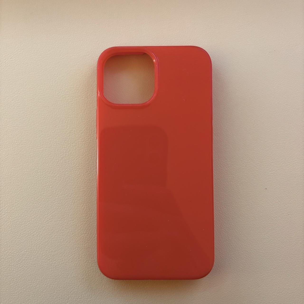 Red plastic iPhone 13 mini case Great condition... - Depop
