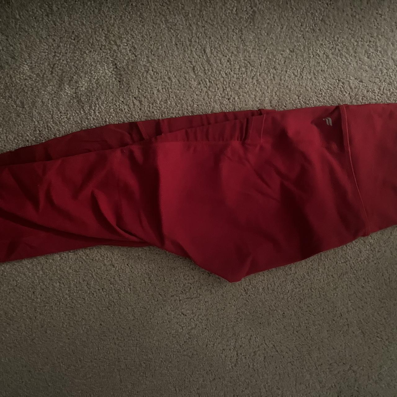 Red Fabletics large crop leggings Gently used, only... - Depop