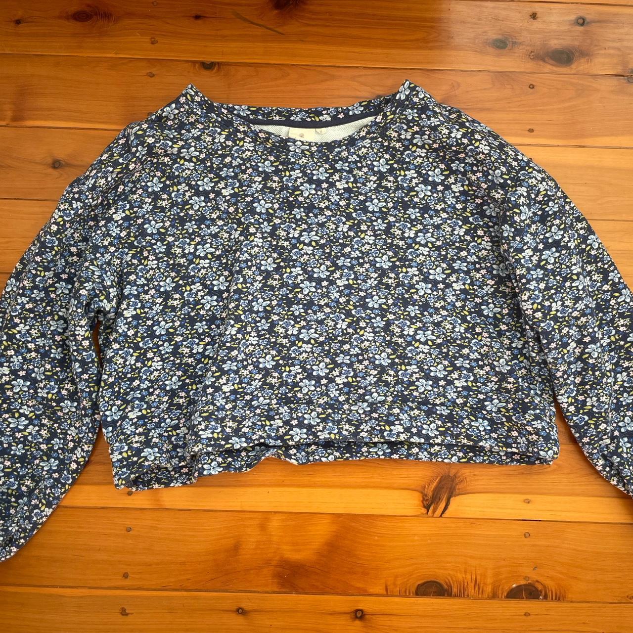Oak Meadow Boxy Cropped Jumper Beautiful navy... | Depop