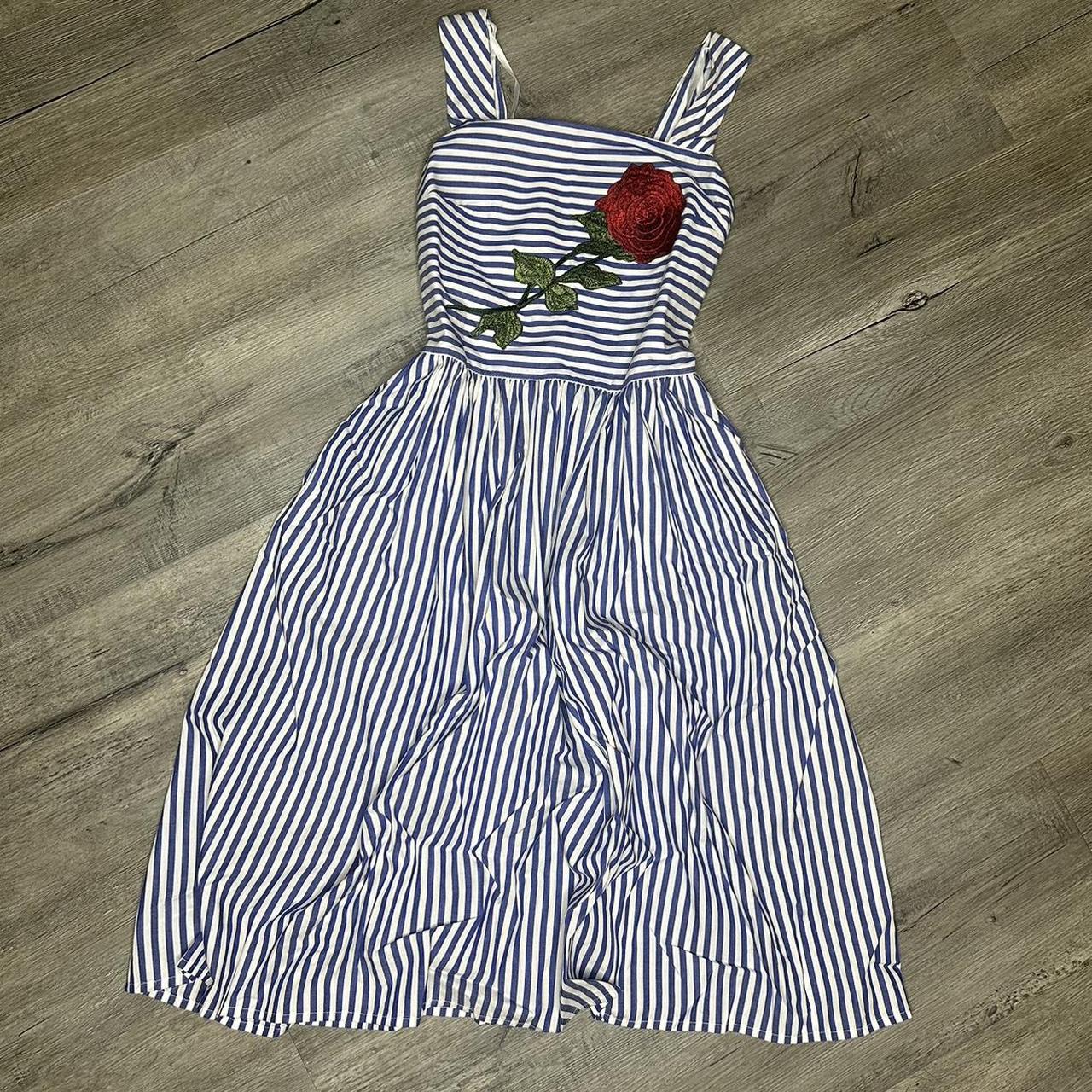 BENCH/ Dress with embroidered Rose Great condition... - Depop