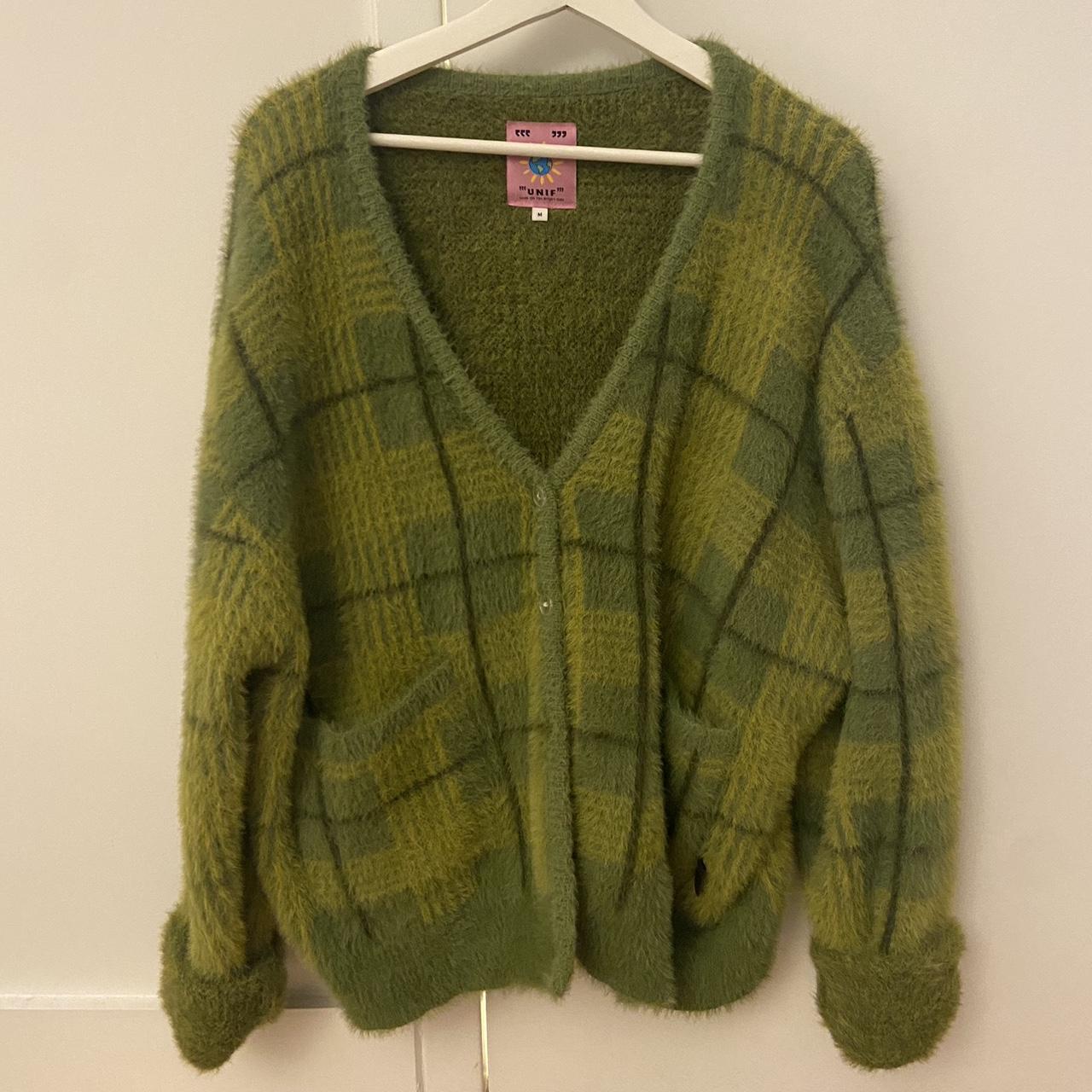 Unif green cardigan Super cute color way and very... - Depop