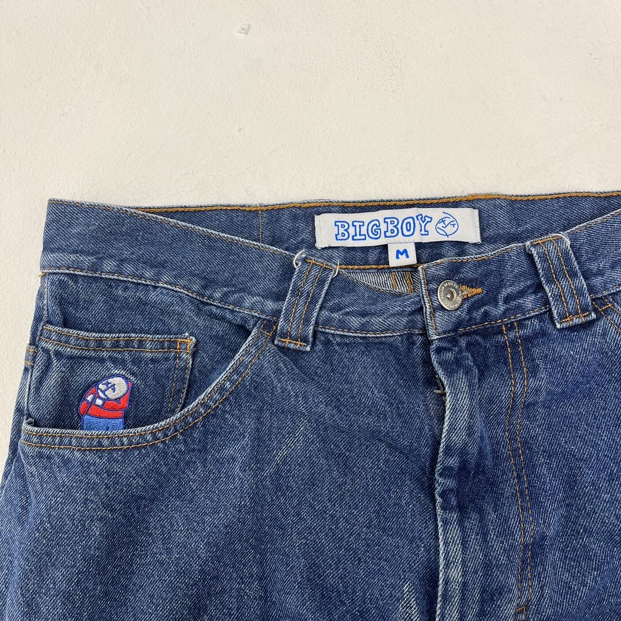 Polar Big boy blue jeans. Worn once. 10/10 condition... - Depop