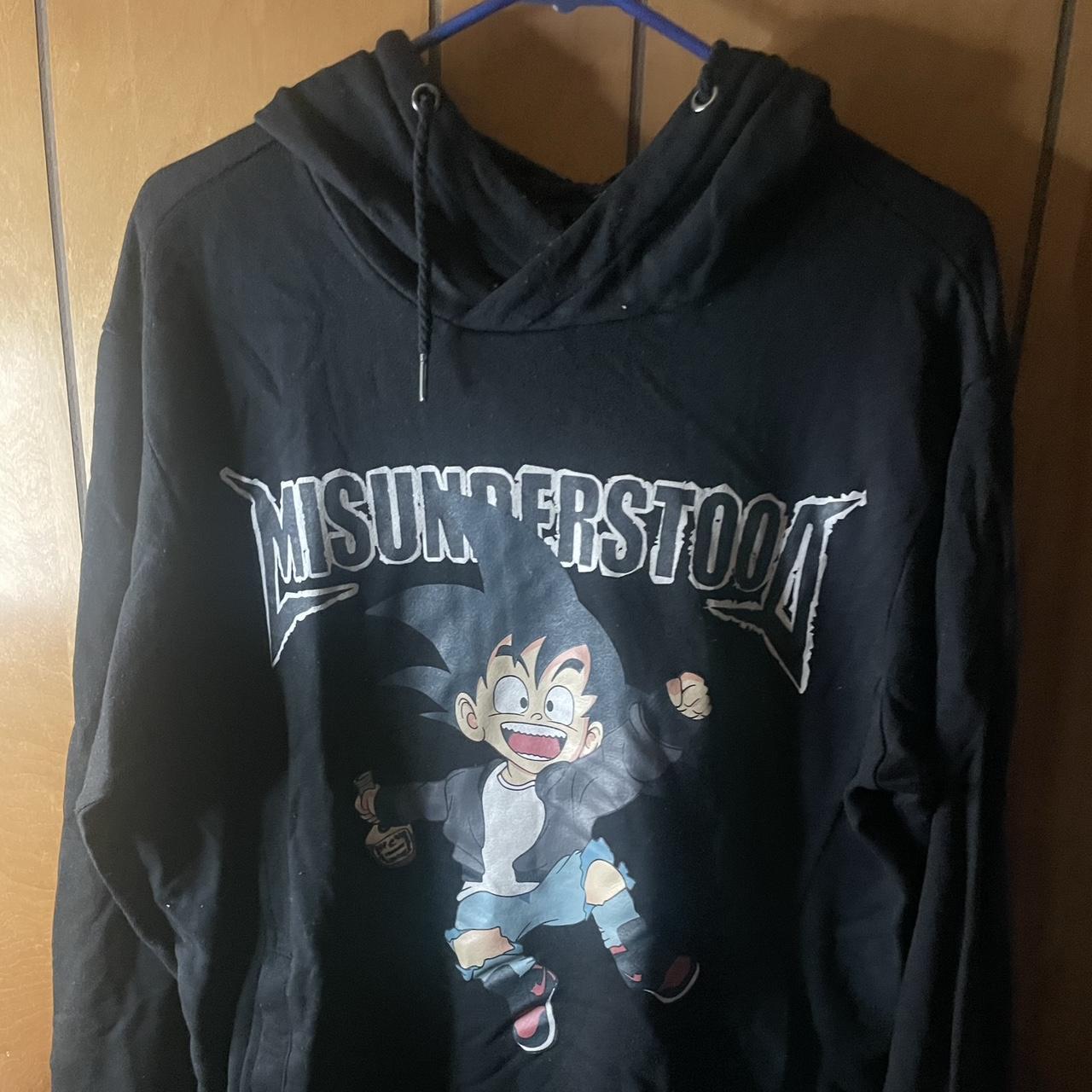 Misunderstood Goku pull over hoodie #supreme #anime # - Depop