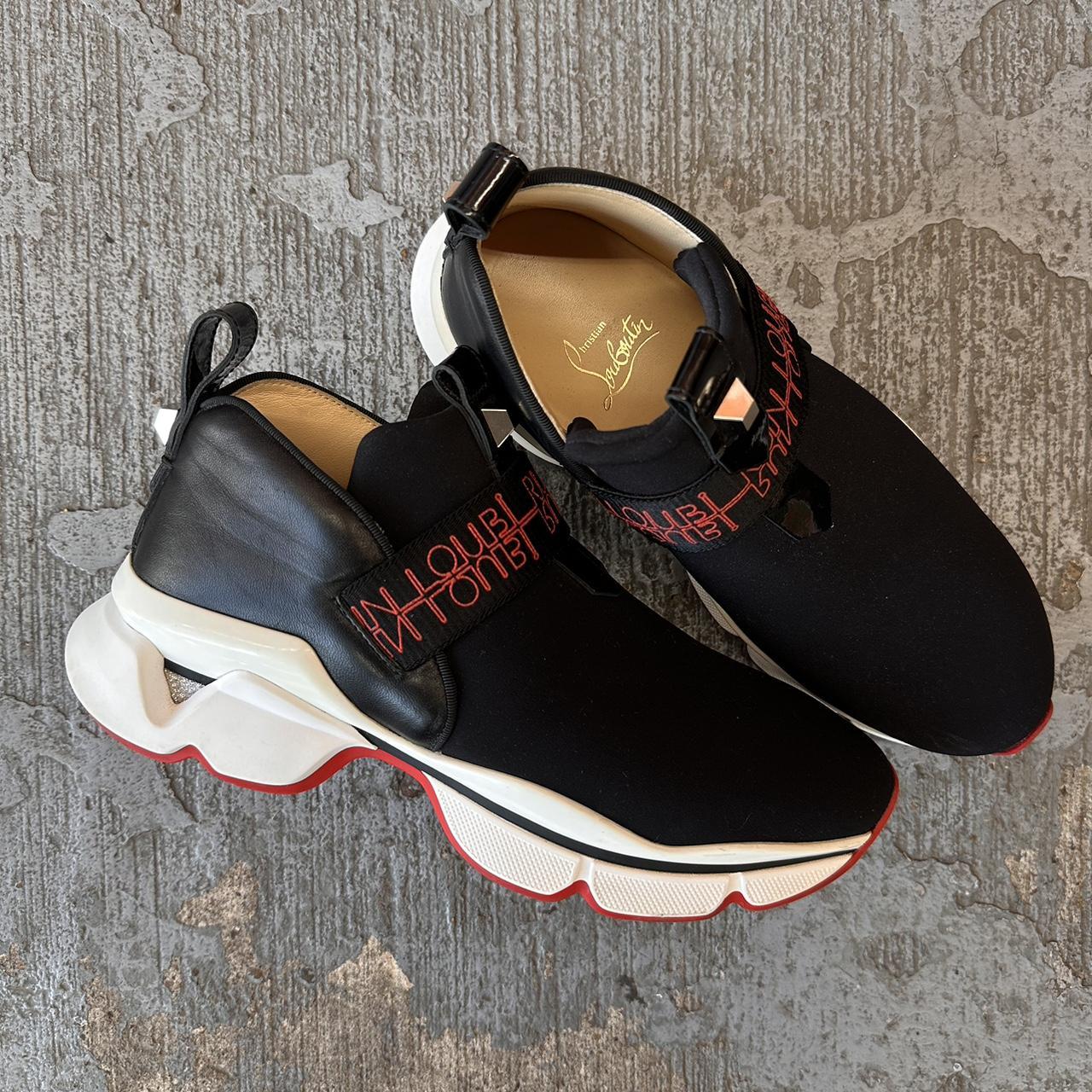 LIKE NEW CHRISTIAN LOUBOUTIN SLIP ON SNEAKERS WOMENS... - Depop