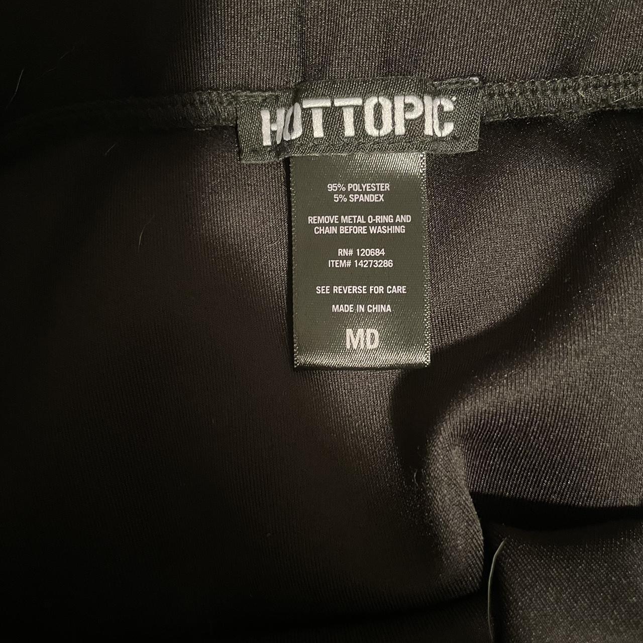 Hot Topic Women's Black and Silver Skirt | Depop