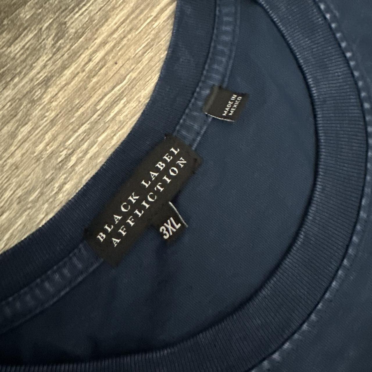 Y2K Black Label Affliction studded graphic tee size... | Depop