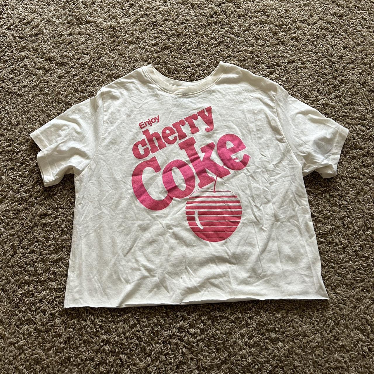 Coca Cola “Cherry Coke” Graphic Tee Cropped - Depop