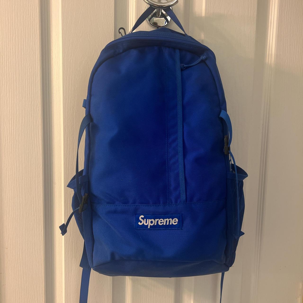 SS18 Supreme Backpack Royal Pre-owned and is def not... - Depop