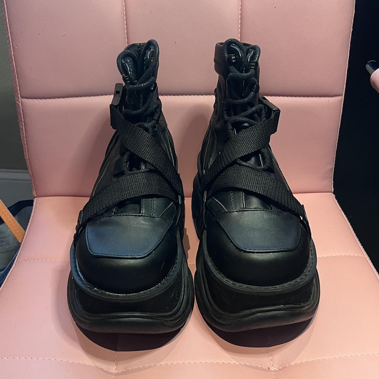 Demonia boxer boot women’s 6 #cybergoth #demonia... - Depop