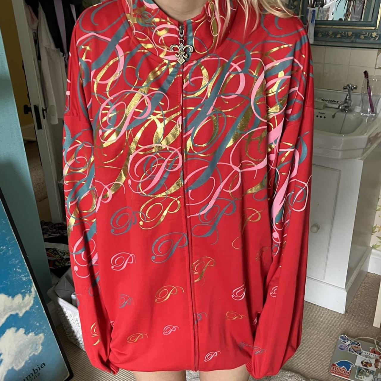 Insane vintage 90s red pelle pelle track jacket.... - Depop