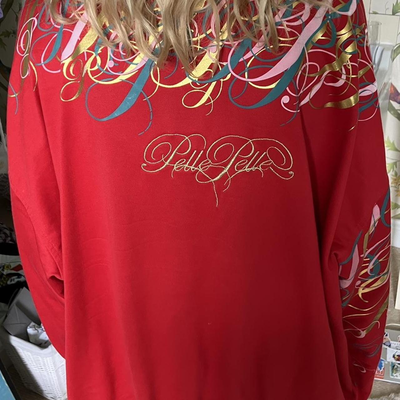 Insane vintage 90s red pelle pelle track jacket.... - Depop