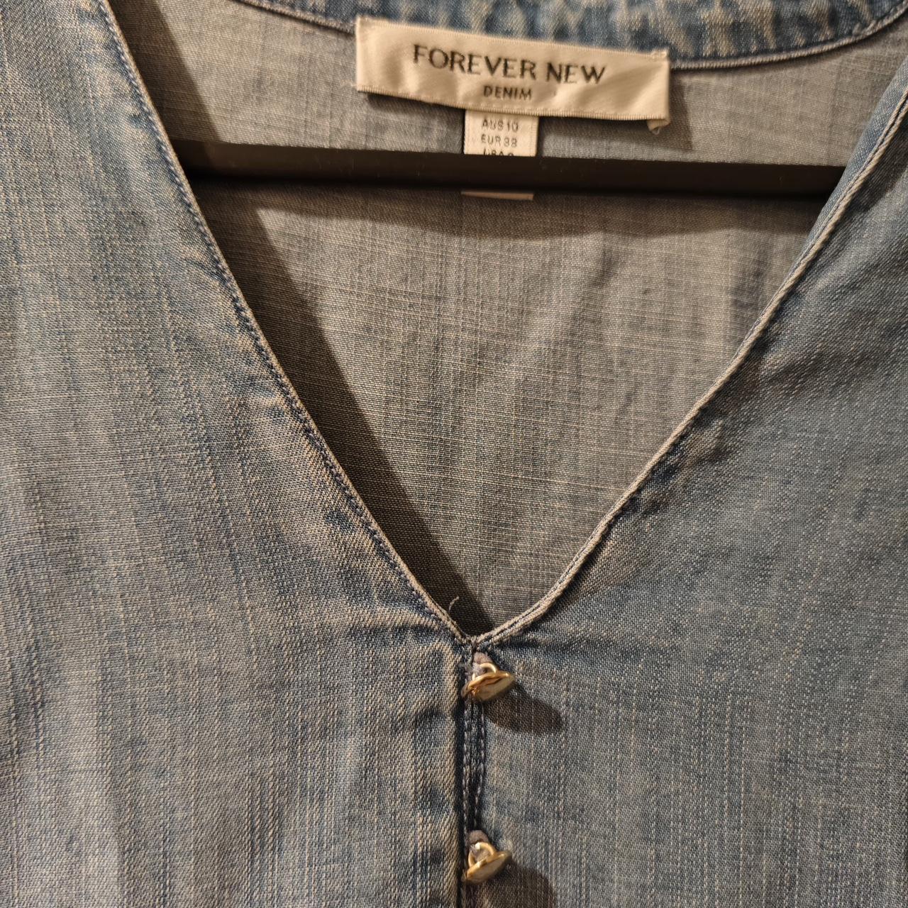 Forever new denim dress size 10 aud | Depop