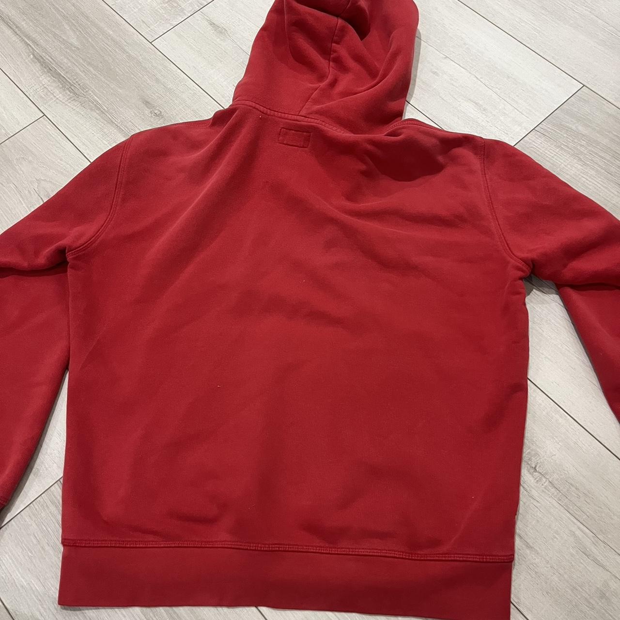 red obey vintage hoodie size small - Depop