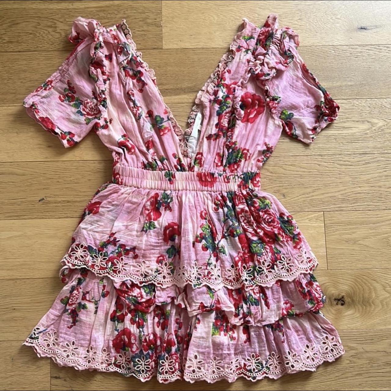 Love shack fancy dress Size small Floral... - Depop