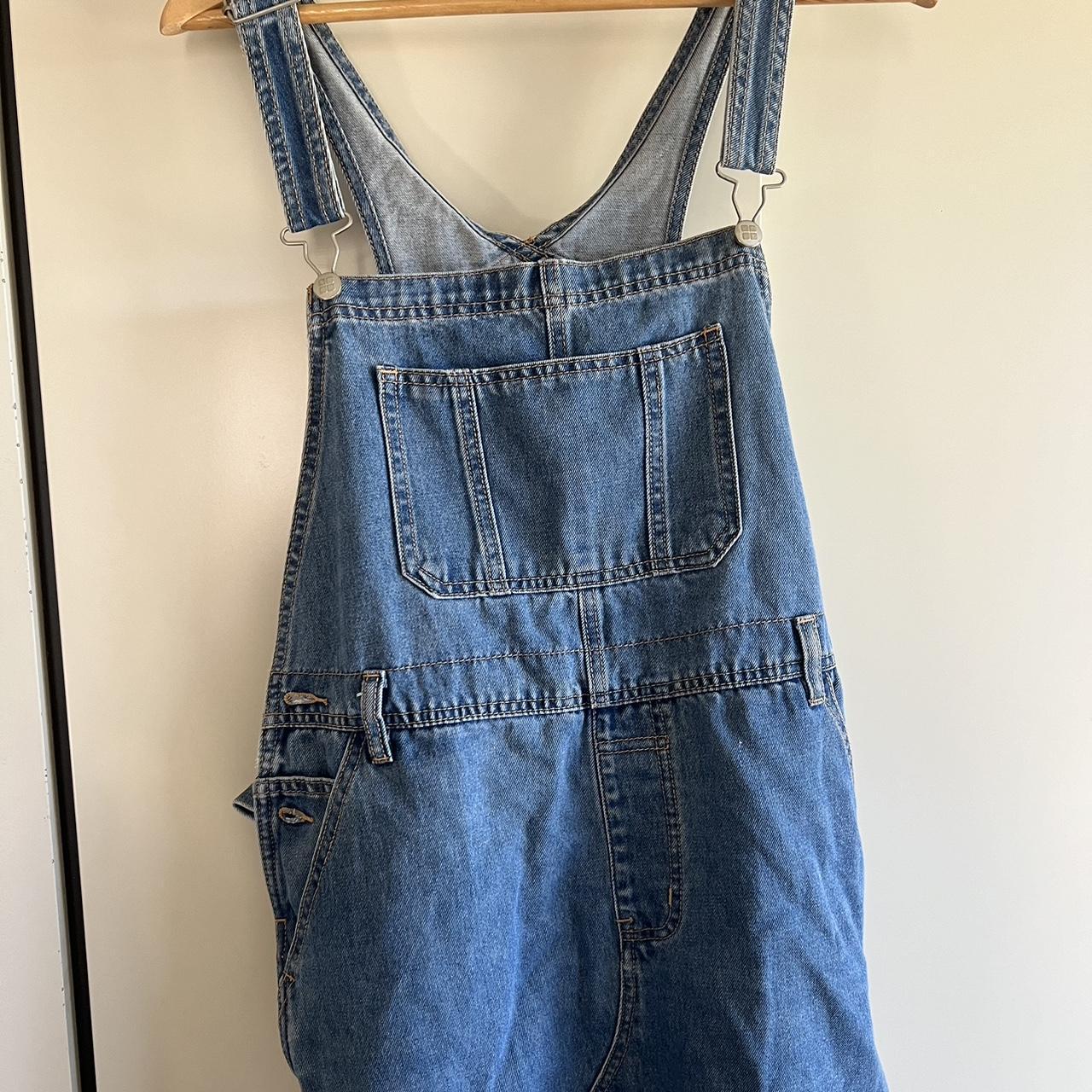 Insight denim overall dress Size 12 - Depop