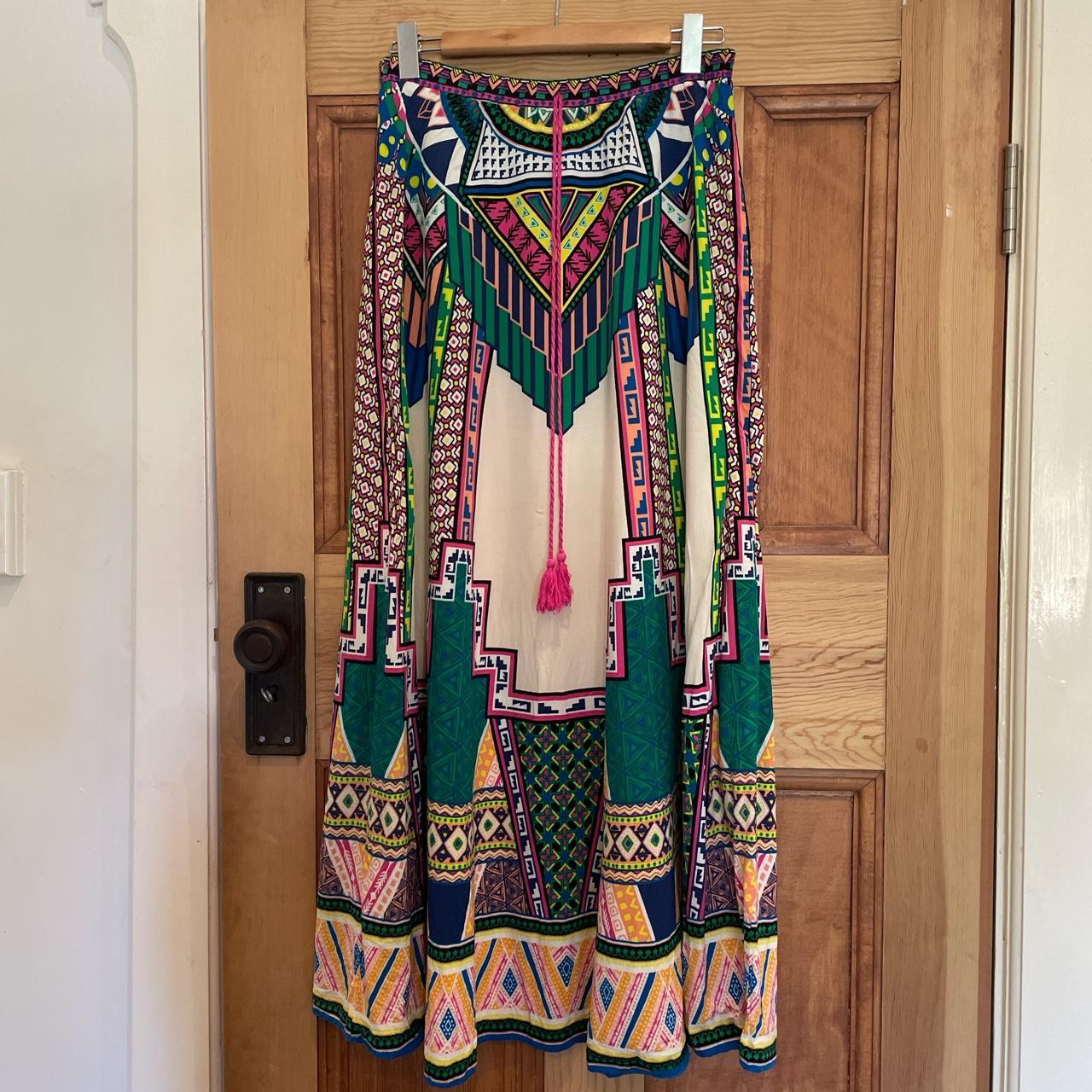 Aztec Print Maxi Skirt Size Small But Fits Me Im Depop